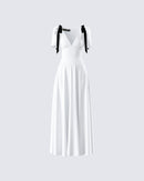 Braelyn White Maxi Dress – FINESSE