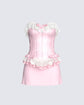 Vienna Pink Ruffle Mini Dress – FINESSE