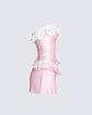 Vienna Pink Ruffle Mini Dress – FINESSE