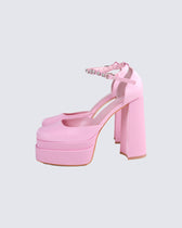 Beatrice Pink Platform Heel – FINESSE