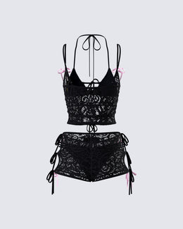Halsey Black Lace Set – FINESSE