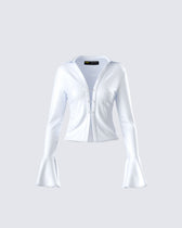 Grace White Satin Shirt – FINESSE