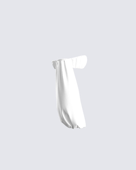 Milly White Poplin Bra Top