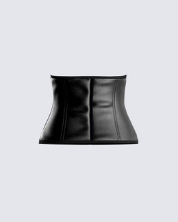 Vanya Black Compression Corset Top – FINESSE
