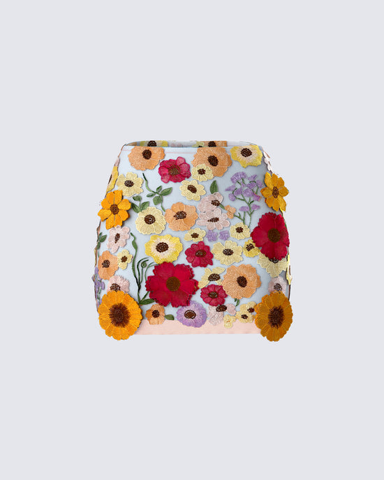 Addie Flower Mini Skirt – FINESSE