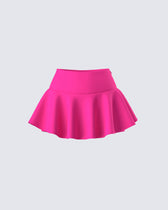 Pippa Pink Ruffle Tiered Skort – FINESSE