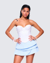 Dory White Satin Corset Top – FINESSE