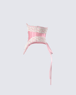 Latto Pink Satin Corset Top – FINESSE