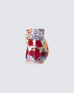 Addie Flower Mini Skirt – FINESSE