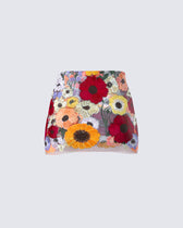Addie Flower Mini Skirt – FINESSE