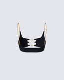 Amari Black Chain Cropped Top – FINESSE