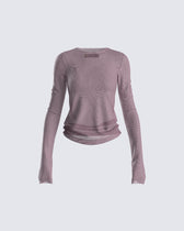 Alyson Grey Mesh Long Sleeve Top – FINESSE