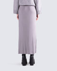 Angela Grey Jersey Maxi Skirt – FINESSE
