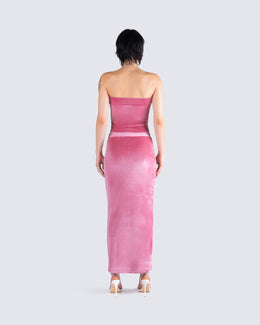 Ayla Pink Velvet Set – FINESSE