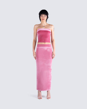 Ayla Pink Velvet Set
