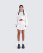 White Two-Piece Skirt Set - Cropped Pullover + Pleated Mini – FINESSE