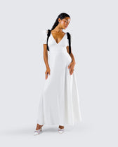 Braelyn White Maxi Dress – FINESSE