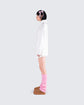 White Knit Sweater Skirt Set - Turtleneck + Pleated Mini – FINESSE