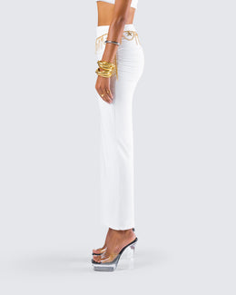 Cerelina White Jersey Maxi Skirt – FINESSE