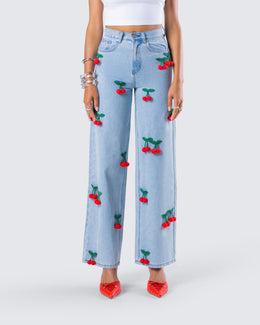 Cheri Cherry Blue Denim Jean – FINESSE