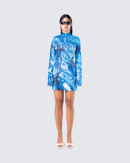Dakota Abstract Print Mini Dress – FINESSE