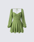 Dori Green Cross Front Mini Dress – FINESSE