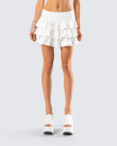 Fable Ivory Ruffle Micro Mini Skirt – FINESSE
