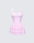 Jayella Pink Lace Mini Dress – FINESSE