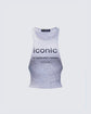 Grey Graphic Tank Top - Iconic Print Racerback – FINESSE