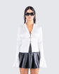Grace White Satin Shirt – FINESSE