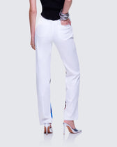 Religious Print Wide Leg Pants - Statement Art Denim – FINESSE