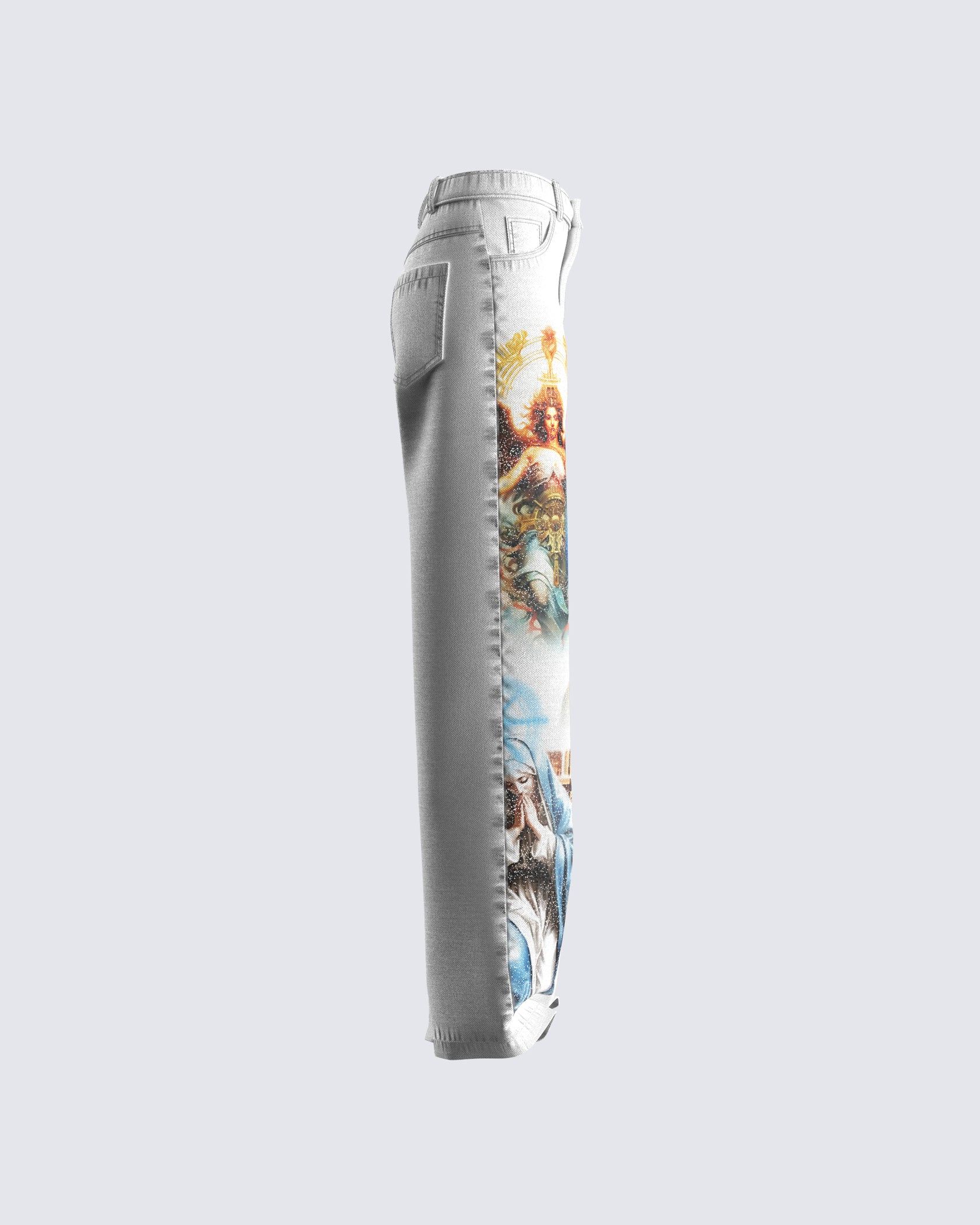 Jadyn Multi Deity Print Twill Pant – FINESSE