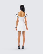 Jayla White Skater Mini Dress – FINESSE