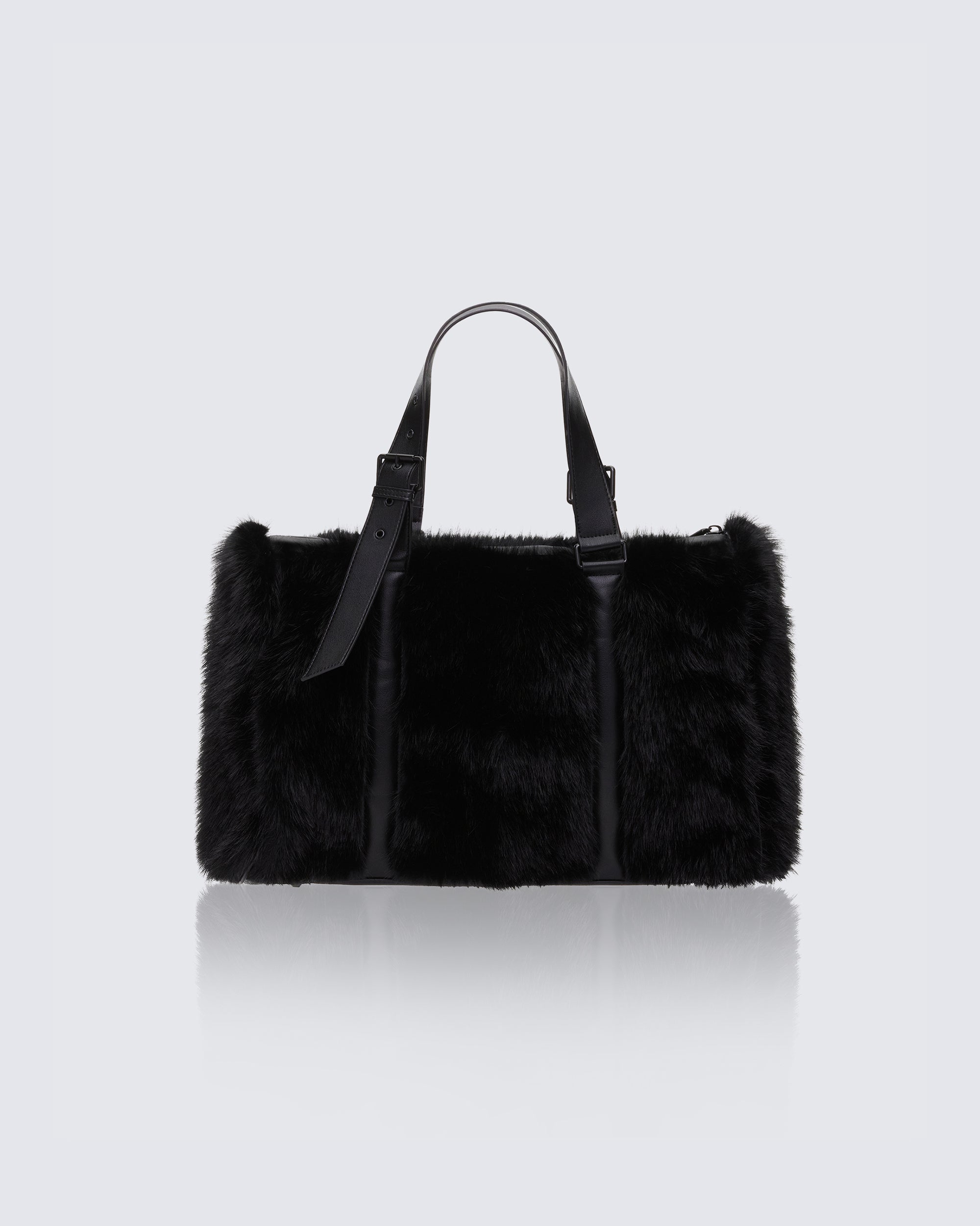 Kimora Black Y2K Fur Holdall – FINESSE