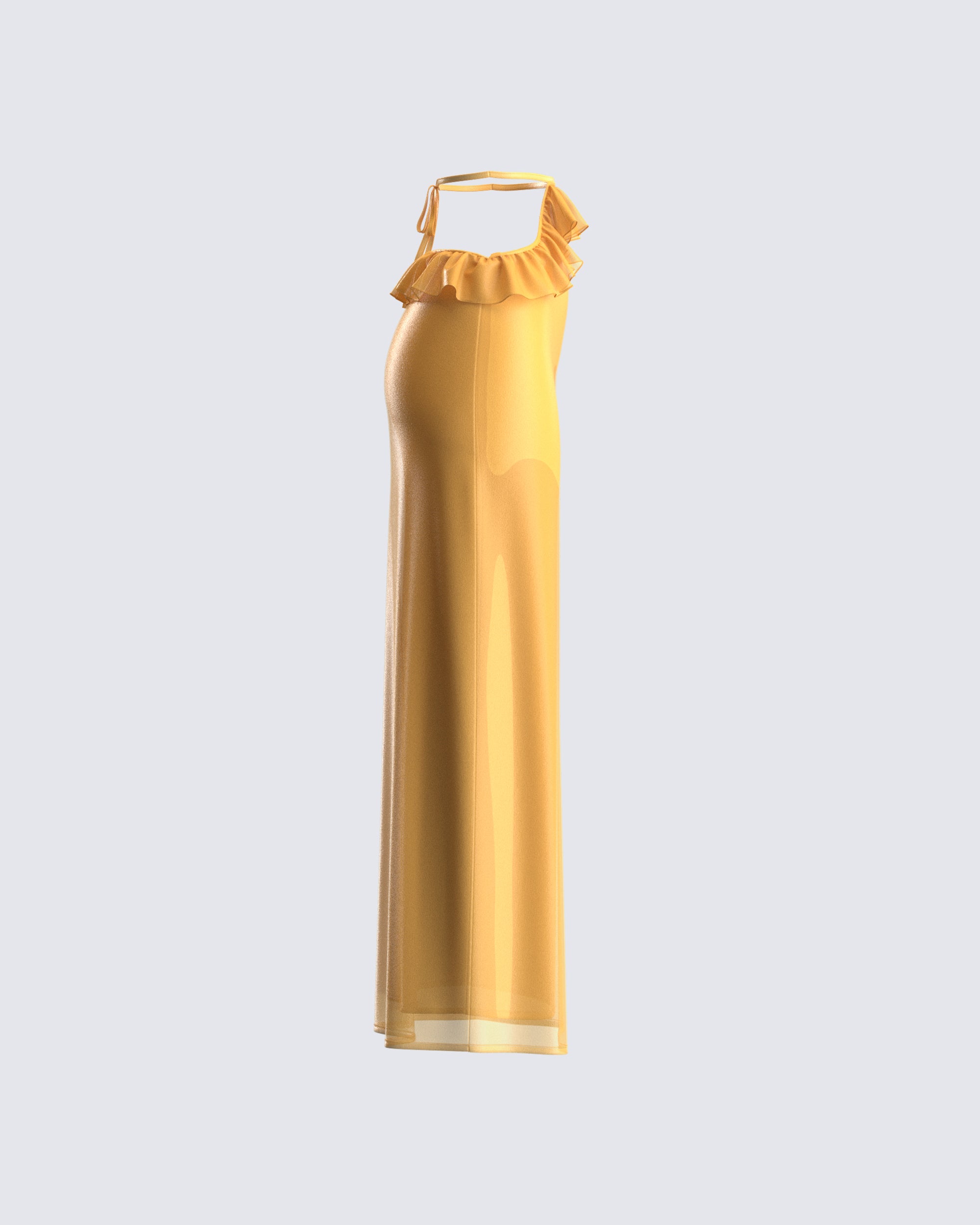 Lyra Yellow Ruffle Maxi Skirt – FINESSE
