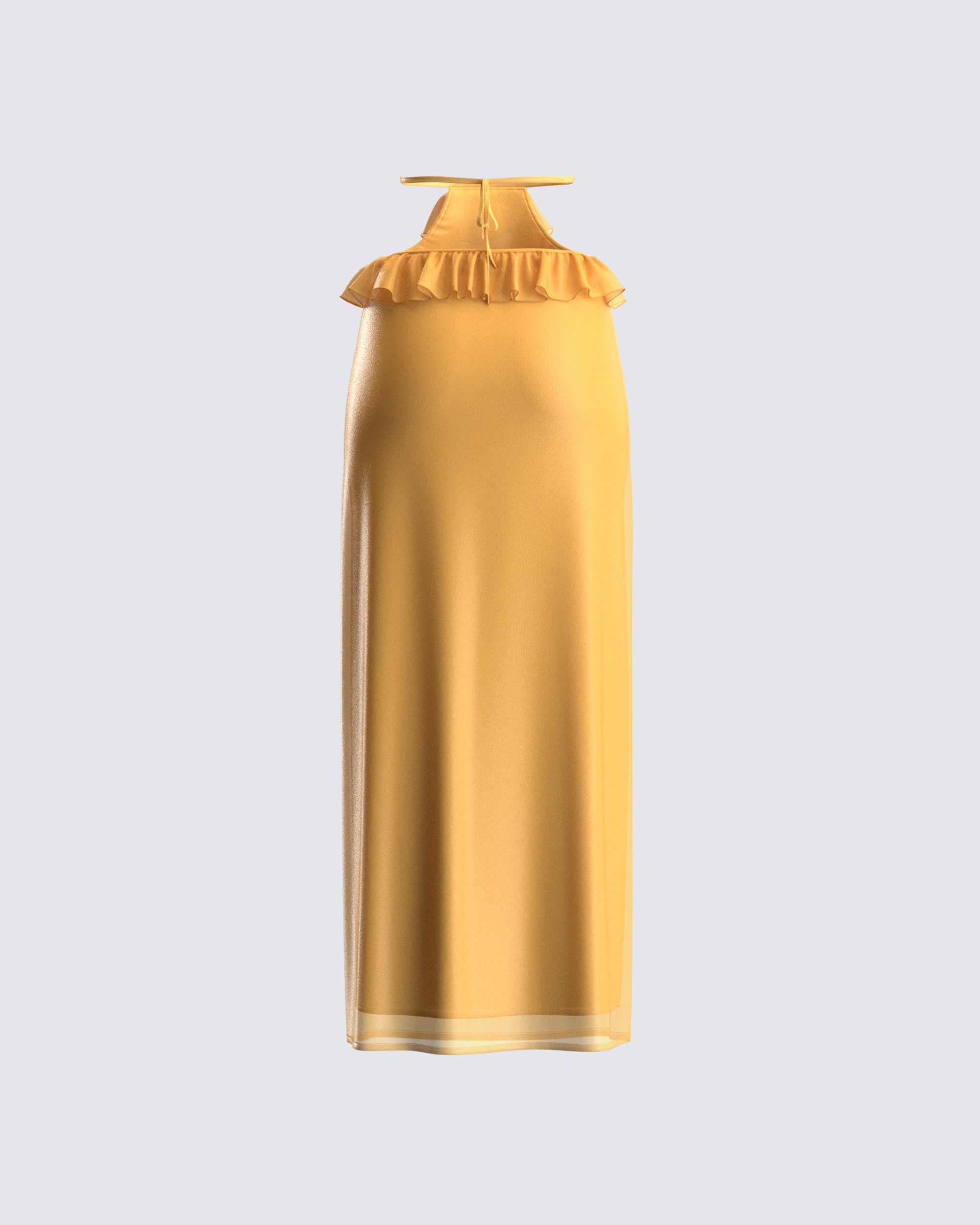 Lyra Yellow Ruffle Maxi Skirt – FINESSE