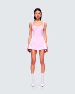 Mabel Pink Mini Dress – FINESSE
