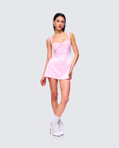 Mabel Pink Mini Dress – FINESSE