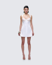 Mabel White Mini Dress – FINESSE