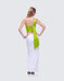 Green White Two-Piece Set - One Shoulder Crop Top Midi Skirt – FINESSE