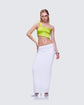 Green White Two-Piece Set - One Shoulder Crop Top Midi Skirt – FINESSE