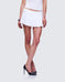 White Micro Mini Skirt - Silver Hardware Detail – FINESSE