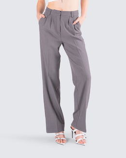Reese Grey Tailored Pants – FINESSE