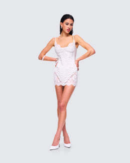 Rosie White Corset Dress – FINESSE