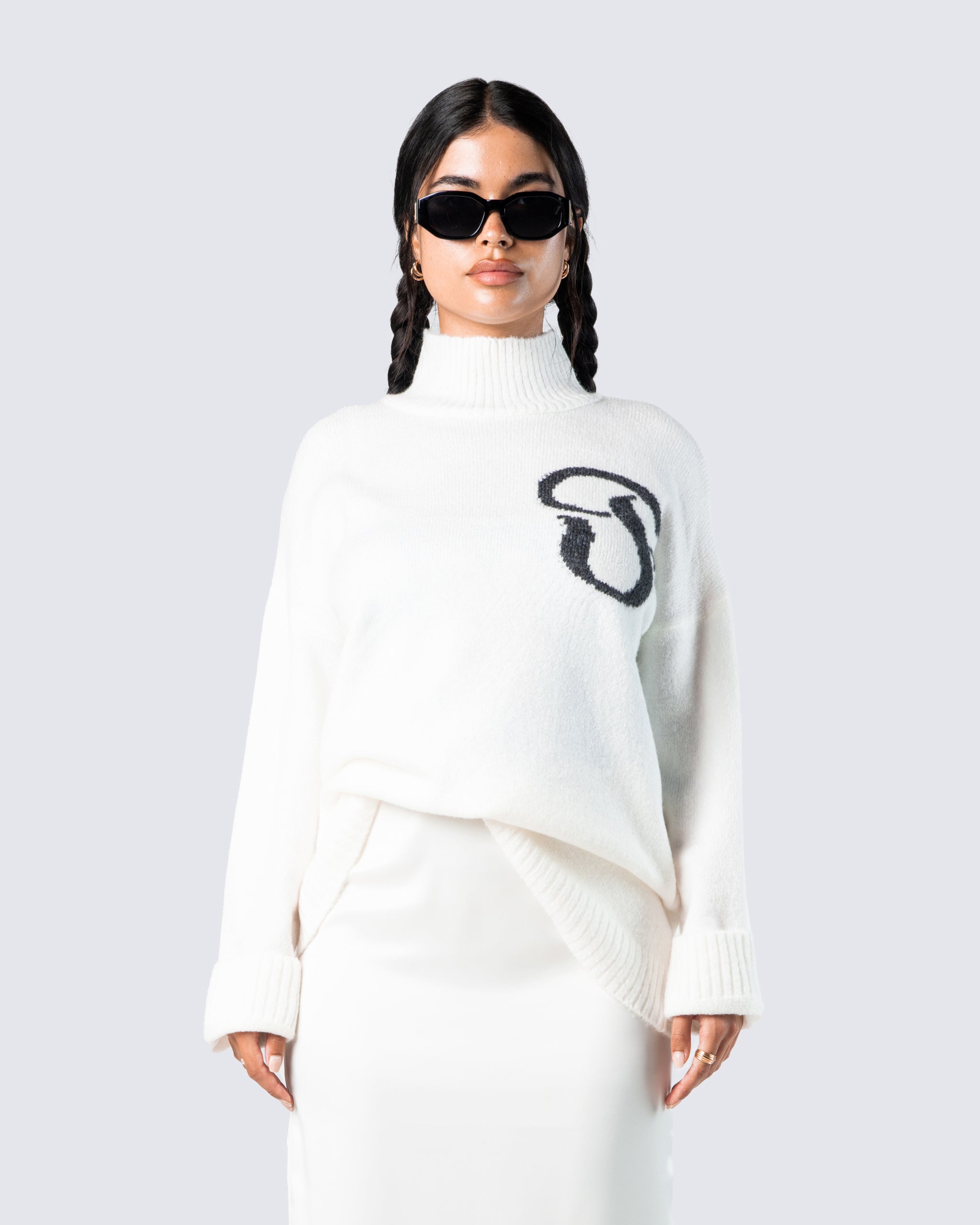 Conner Ivory Sweater Knit Top