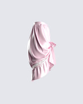 Edith Pink Satin High Low Skirt – FINESSE
