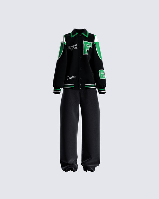 Bobby Black Varsity Jacket
