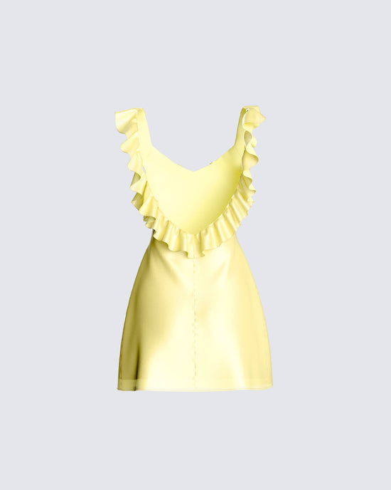 Matilda Yellow Mini Dress – FINESSE