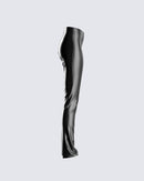 Black Faux Leather Pants - High Waist Skinny – FINESSE