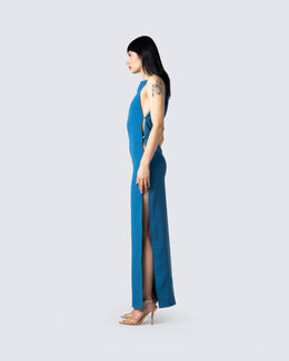 Jenara Navy Maxi Dress – FINESSE
